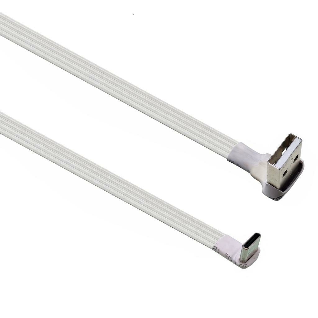 USB-кабель угловой Type-C плоский TPE, 3m - AMUP CMUP