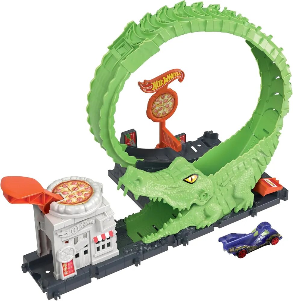 Hot Wheels Набор враги существа атака крокодила с петлей HKX39