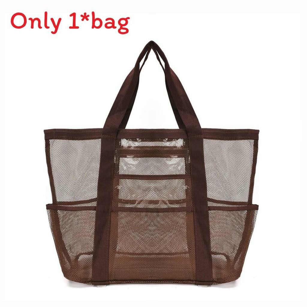 Polyester travel storage bag with eight compartments for clothing and toy organization bown