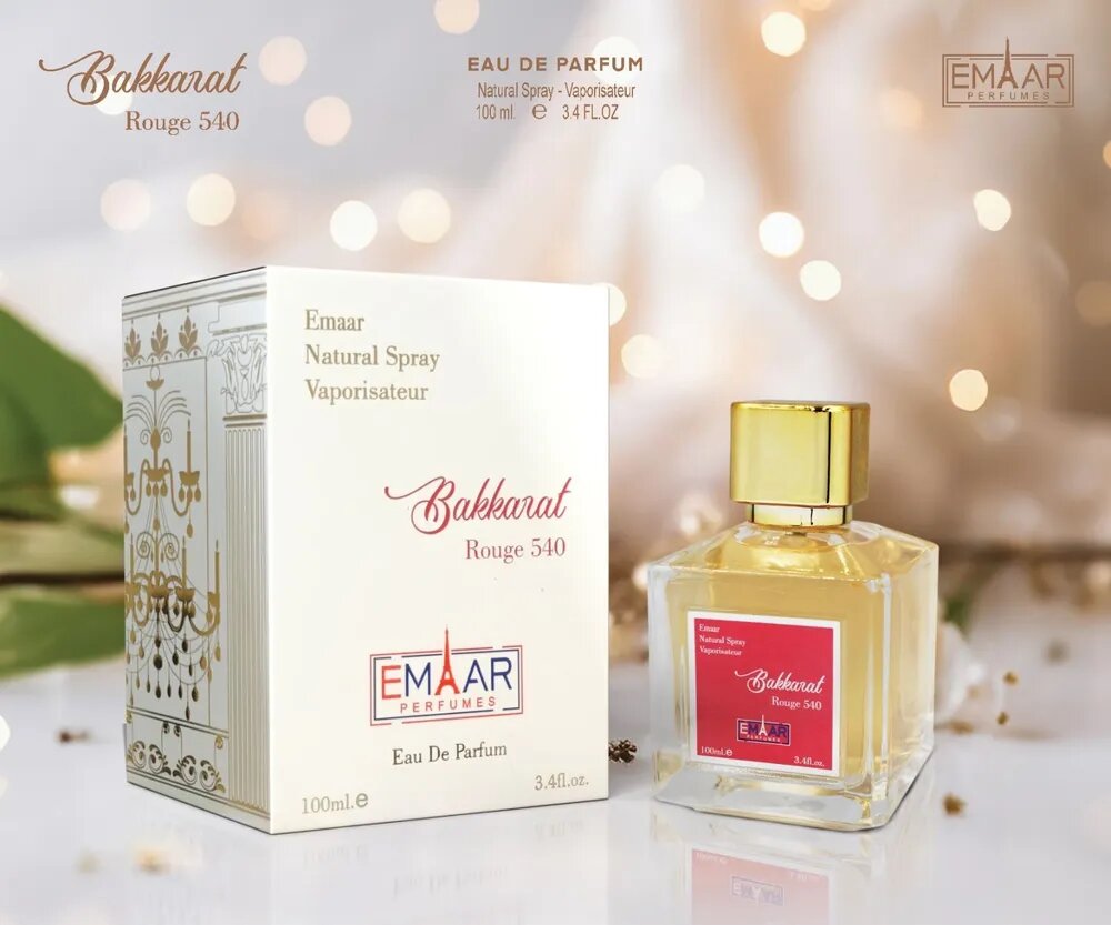 EMAAR PERFUMES Вода парфюмерная Bakkarat rouge 540 / баккара руж 540 / бакара духи женские 100 мл
