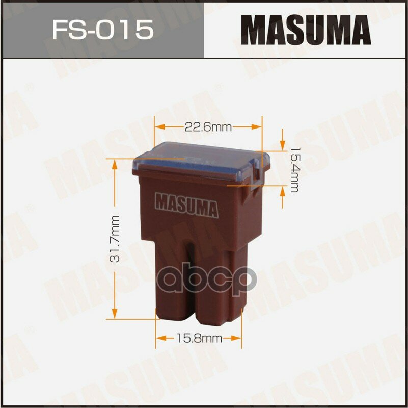 Предохранитель Силовой 50А (М) (упаковка 12 шт, цена за 1 шт) Masuma арт. FS-015