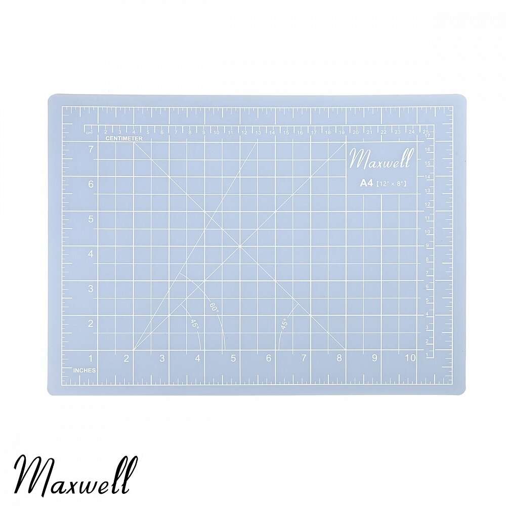 Коврик раскройный Maxwell серый сверхпрочный 3 мм, 22х30 см A4 premium, трехслойный (TBY.55514)
