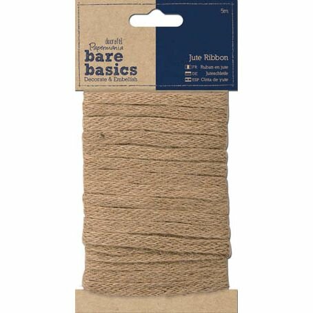Шнур docrafts "Bare Basics", джутовый, натуральный цвет, 5 м