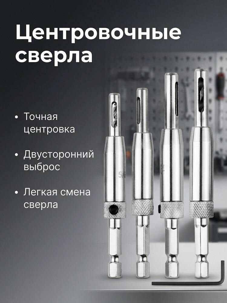 Сверло для позиционирования дверных и оконных петель