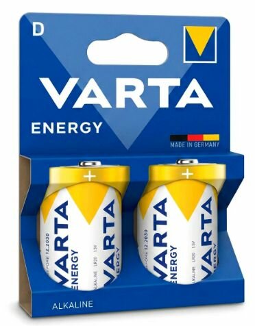 Батарейка VARTA Energy LR20 D, 2 батарейки (2 штуки в блистере) d lr20 тип d