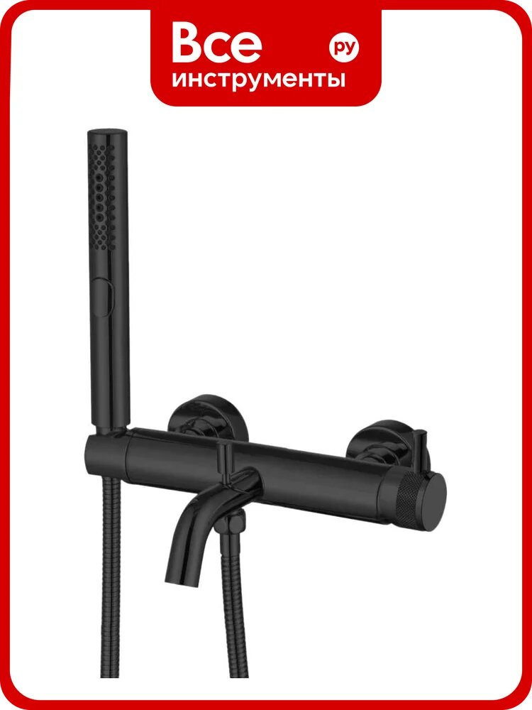 Cмеситель для ванны ALLEN BRAU 5.31D10-31 PRIORITY излив, душевой набор, черный матовый