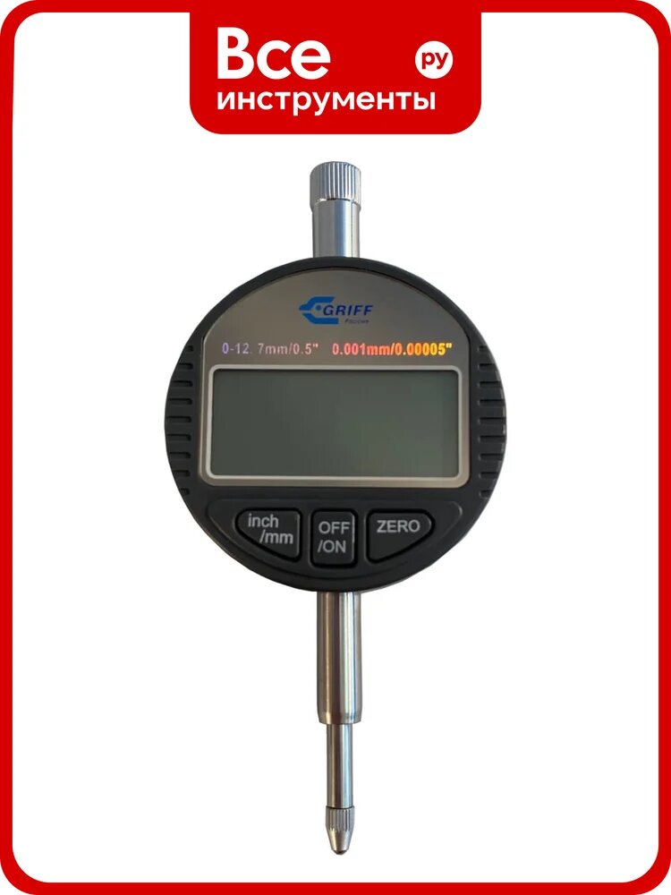 Индикатор GRIFF ИЧЦ 10-0,001 D106035 полупрофессиональный линейный прибор с батареей CR2032 и креплением за гильзу