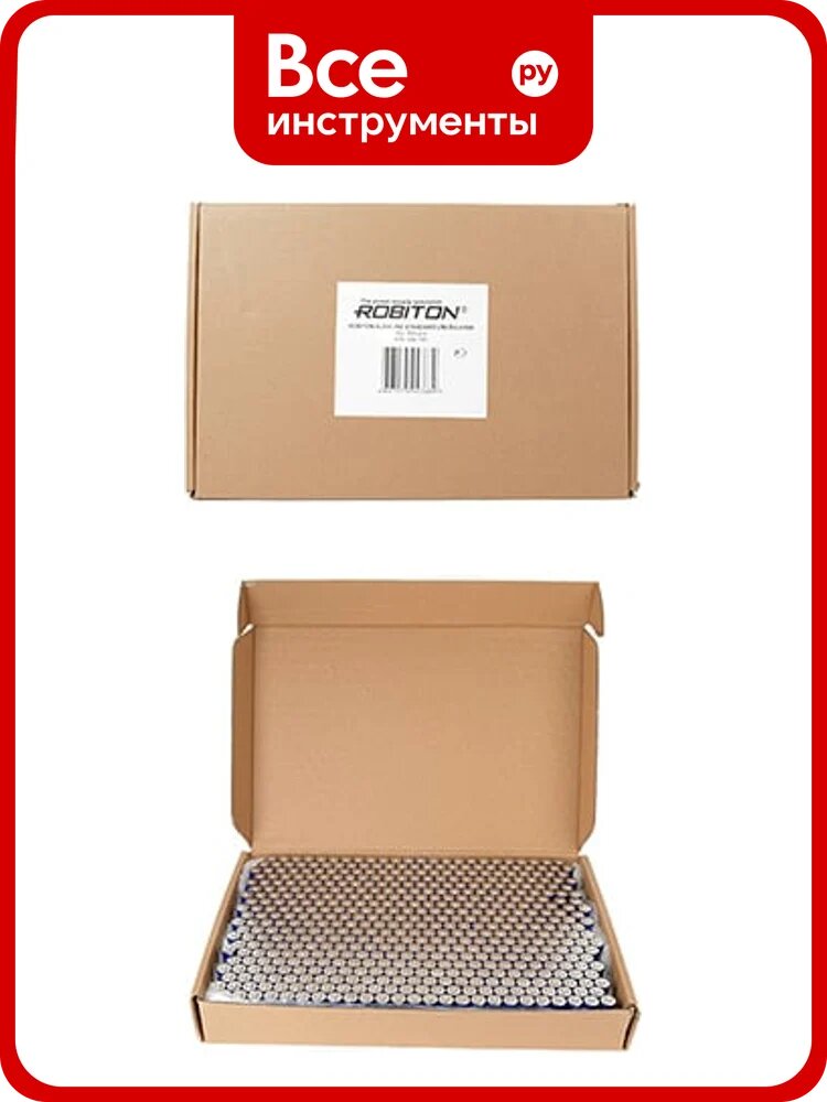 Элемент питания Roboton STANDARD LR Bulk, щелочной тип AA, алкалиновый элемент для широких температур, крупная партия