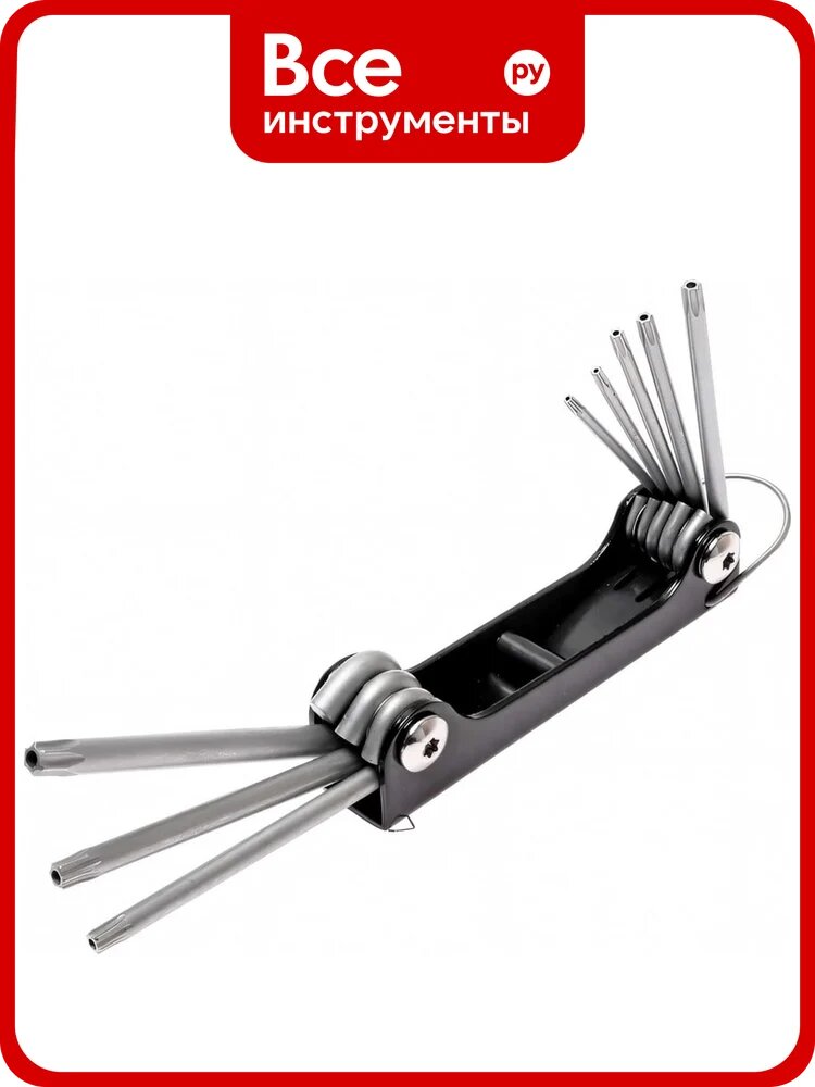 Набор ключей TORX складных JTC с отверстием T9H-T40H, 8 предметов, 3503 682627