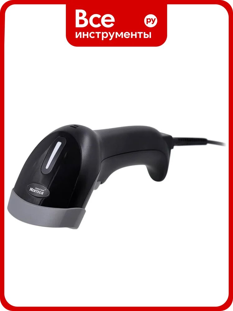 Сканер MERTECH 1300 GS P2D USB, USB эмуляция RS232 black 3m cable 4877