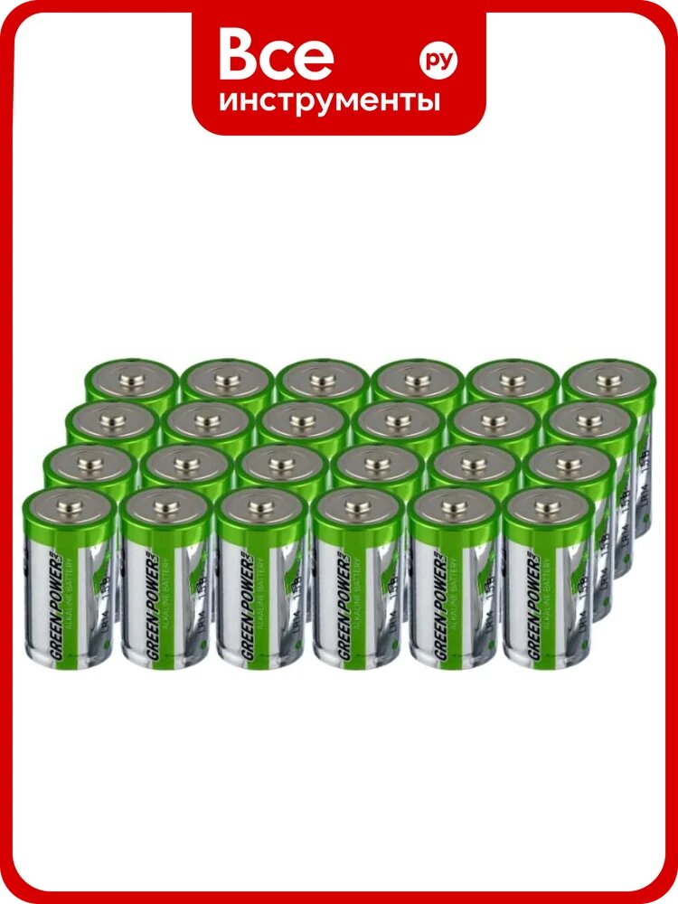 Батарейка POWERLAB GREEN LR14 C Shrink 2 Alkaline 1.5V 24шт. 00-00034160