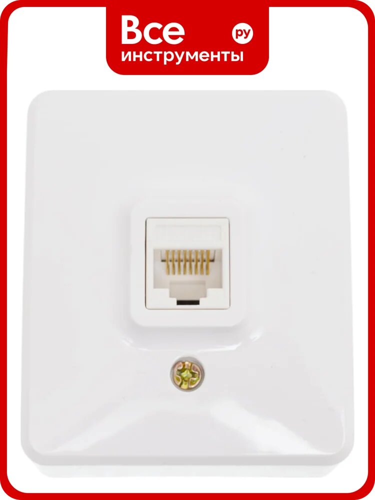 Информационная розетка ЭРА 11-3203-01 RJ45, открытой установки, IP20, Эксперт, белый Б0020730, выполнена