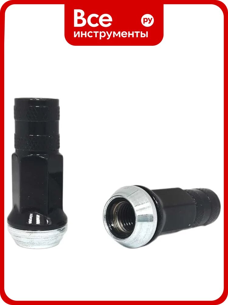 Комплект гаек Racing Nuts Черный, 12x1.25, 4 шт STARLEKS RR305344NSF(Black)