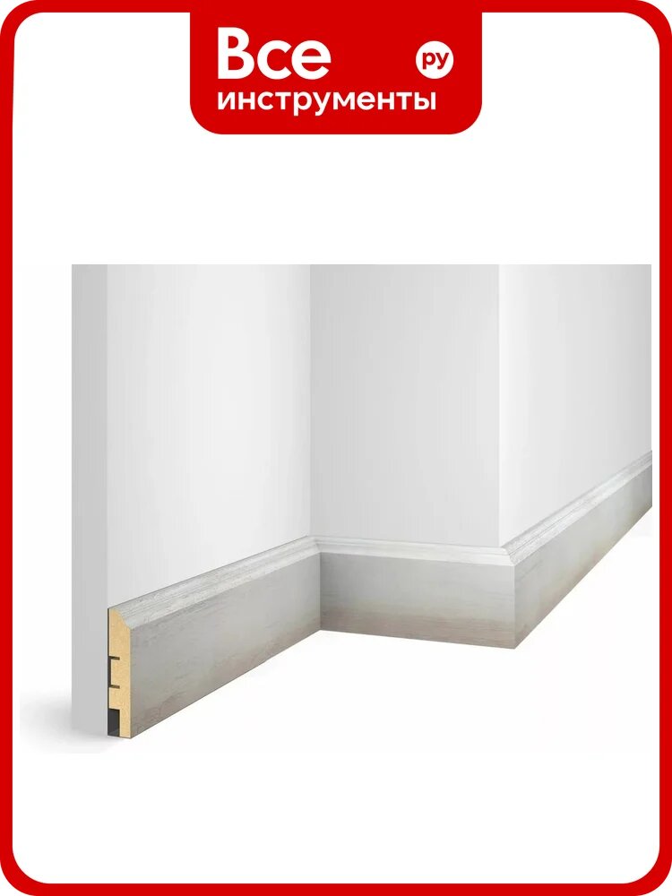Плинтус COSCA DECOR WP07 экошпон, дуб кремовый, 80x16x2400 мм, МДФ СПБ103656