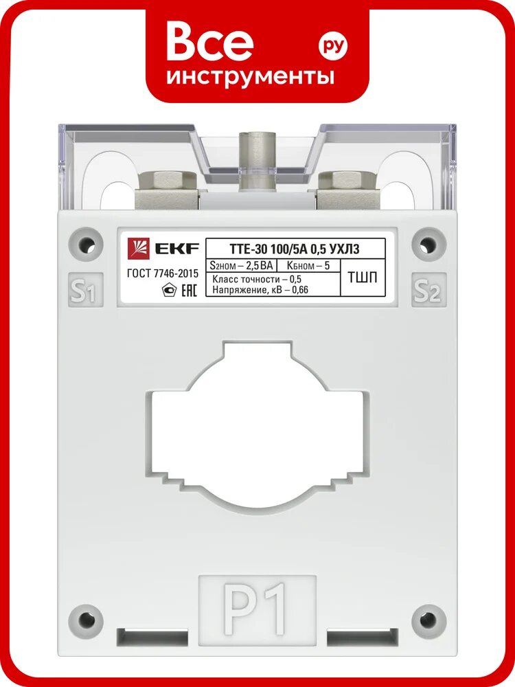 Трансформатор тока EKF ТТЕ-30-100 5А mini класс точности 0,5 PROxima tte-30M-100