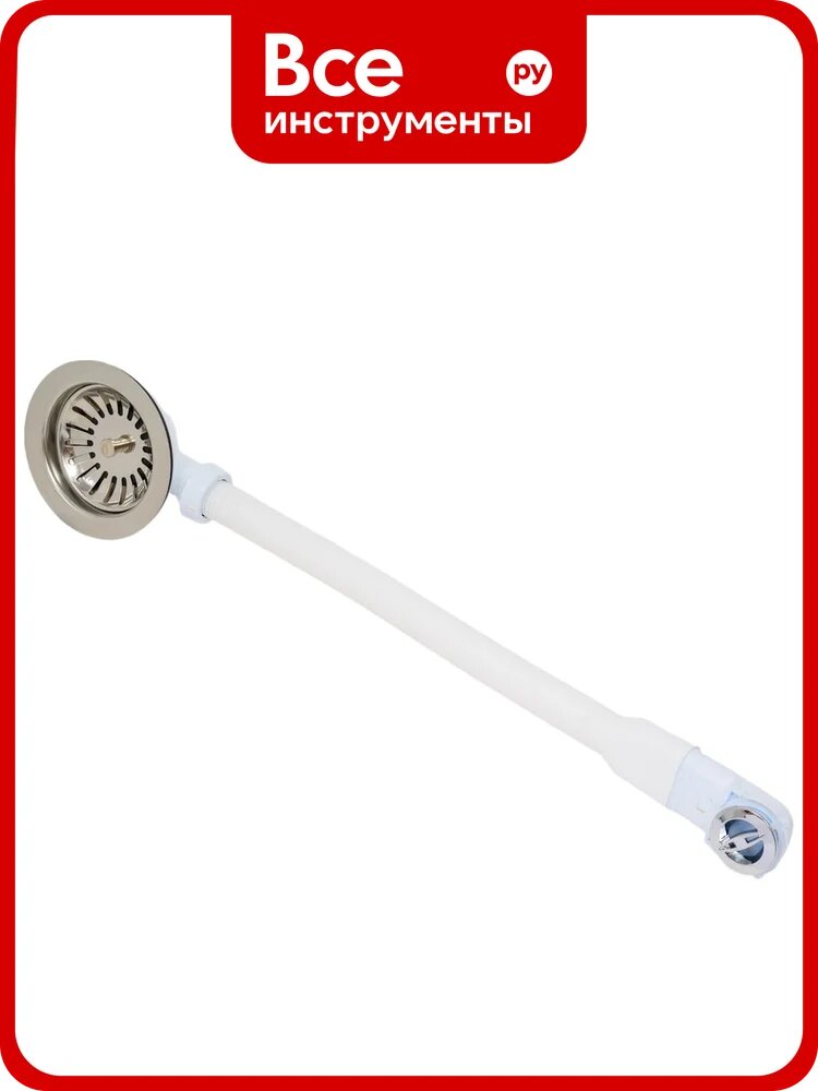 Выпуск для мойки Nicoll D90, 1 1/2, с переливом 514-0204123 пластиковый корпус с нержавеющей сталью, бытовое применение