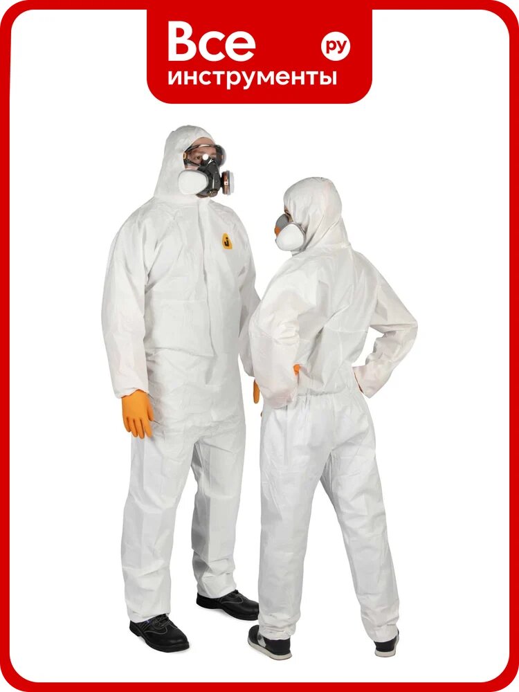 Комбинезон химзащиты Jeta Safety из нетканого материала MP, плотность 60 г/м², размер М/48-50, JPC-50-M