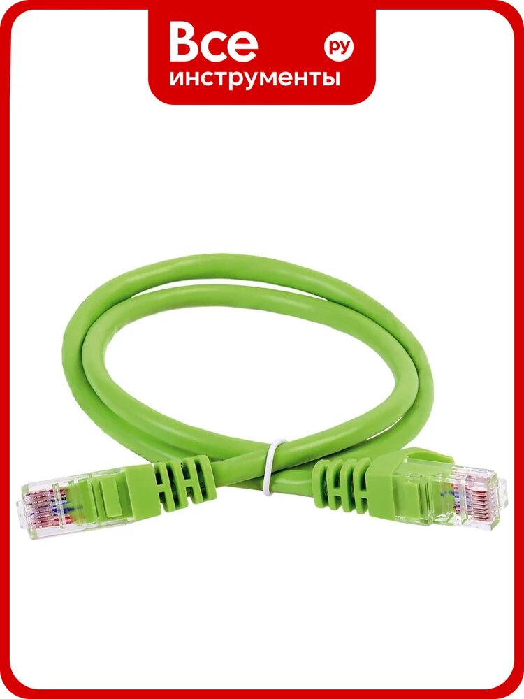 Коммутационный шнур ITK патч-корд, кат.6 UTP, LSZH, 1м, зеленый PC02-C6UL-1M