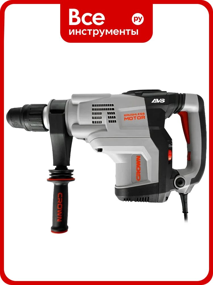 Перфоратор Crown 1500 Вт, 15 Дж CT18216V BMC, профессиональный, бесщеточный, система