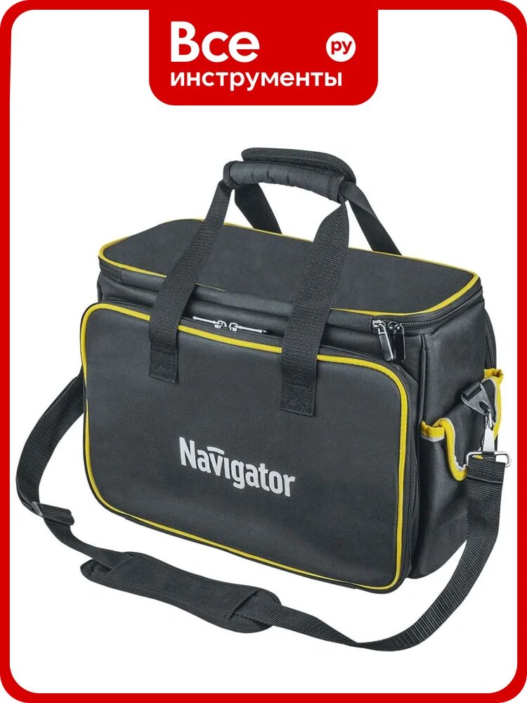 Сумка Navigator NTA-Bag06 с ножками, 450х270х230 мм 80395, надежно, каркас, сумка‑бокс Oxford, черно‑оранжевый