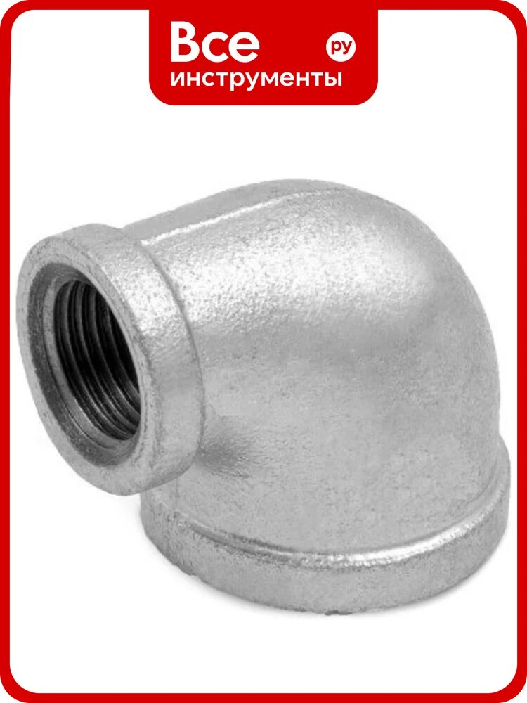 Угольник BTI 1714 034 23I, чугун, оцинкованный, 3/4"x1/2", ВР/ВР, 90 градусов
