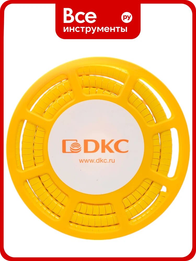 Маркировочное колечко DKC S, 4-8мм, черное на желтом AZS4SSBY 54146, символа - черный, технические характеристики