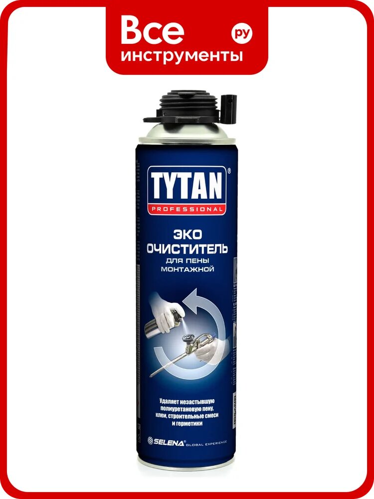 Очиститель Tytan PROFESSIONAL Eco-Cleaner для металла, аэрозольный баллон, совместим с пистолетом для незастывшей пены