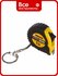 Рулетка Biber MINI 40131 с обрезиненным корпусом, брелок из пластика, металличес...
