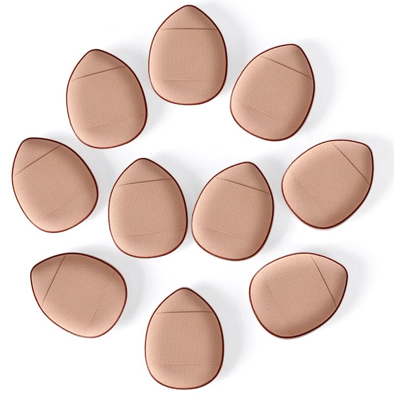 HMQ beauty мини-пуховки для макияжа 10 шт. Brown 10pcs