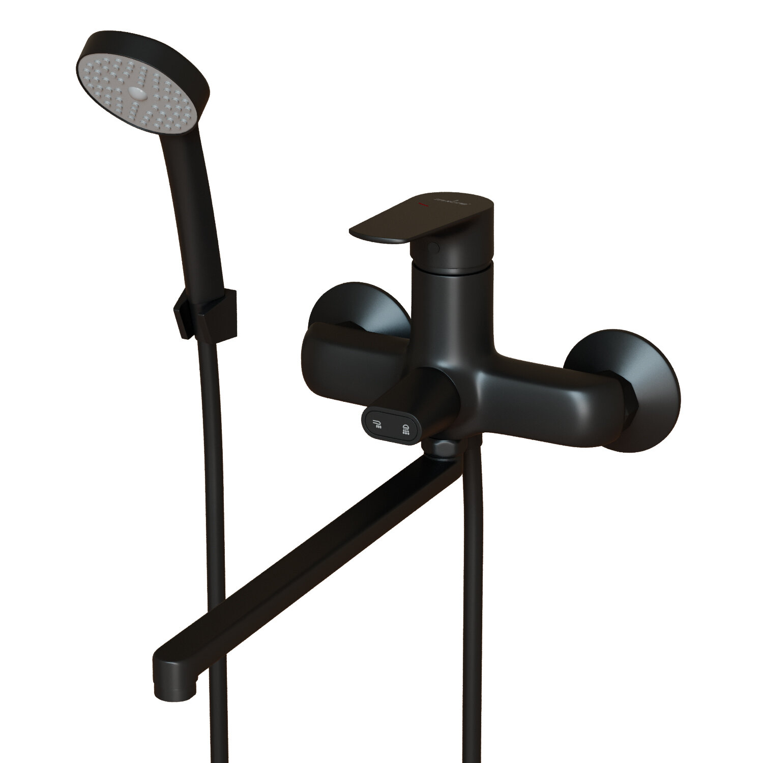 Смеситель для ванны и раковины 35k MIXLINE МЛ14-02 (ML14-02BL) черный (556606)