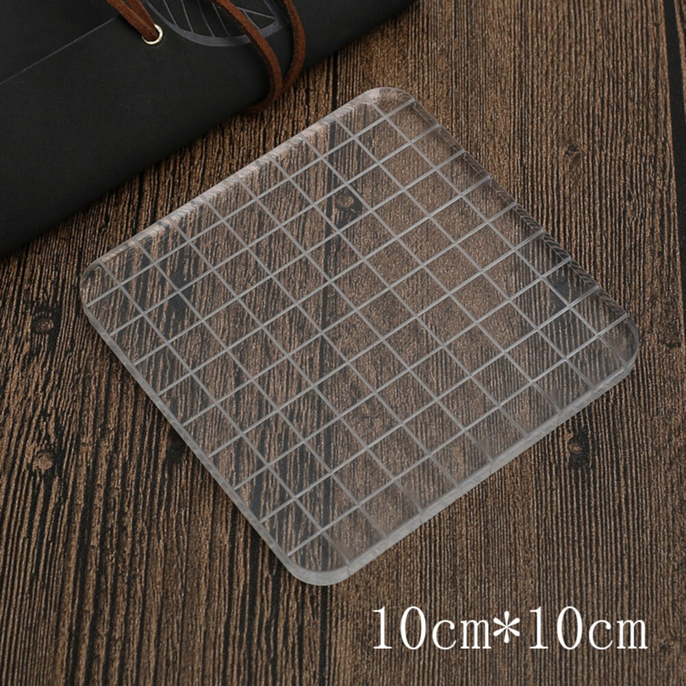 Акриловый Блок Для Штампов, Серебристый, 10x10x1см, Для Скрапбукинга И Планирования