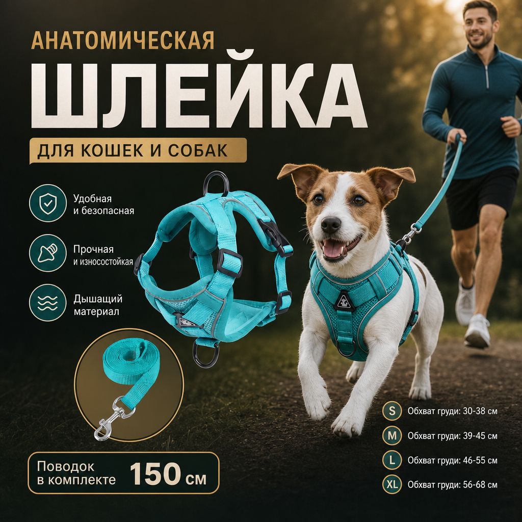 Регулируемая шлейка для кошек и собак, регулируемый, комфортный, дышащий материал, для прогулок