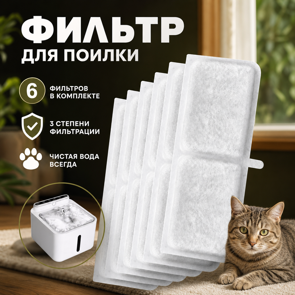 Автоматическая поилка-фонтан для собак