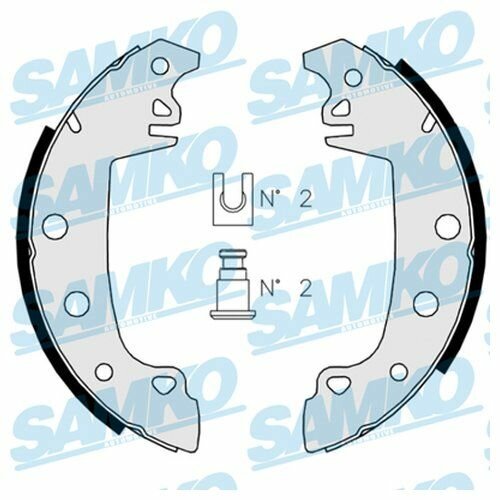 Колодки тормозные барабанные (комплект 4 шт.) Samko 82850