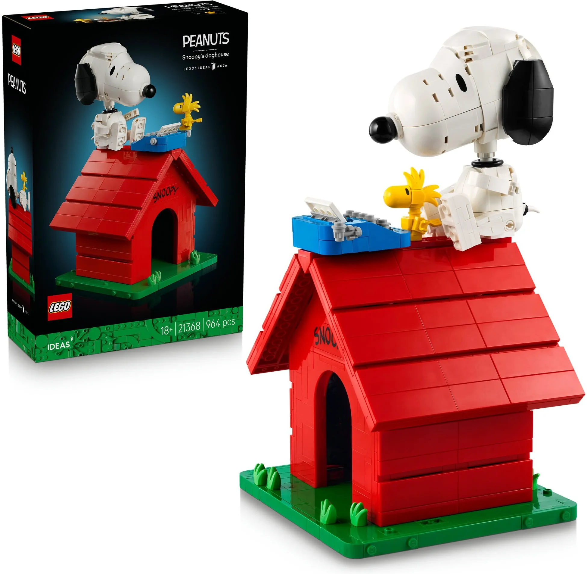 Конструктор LEGO Icons Будка Снуппи 21368, 964 детали, от 18 лет