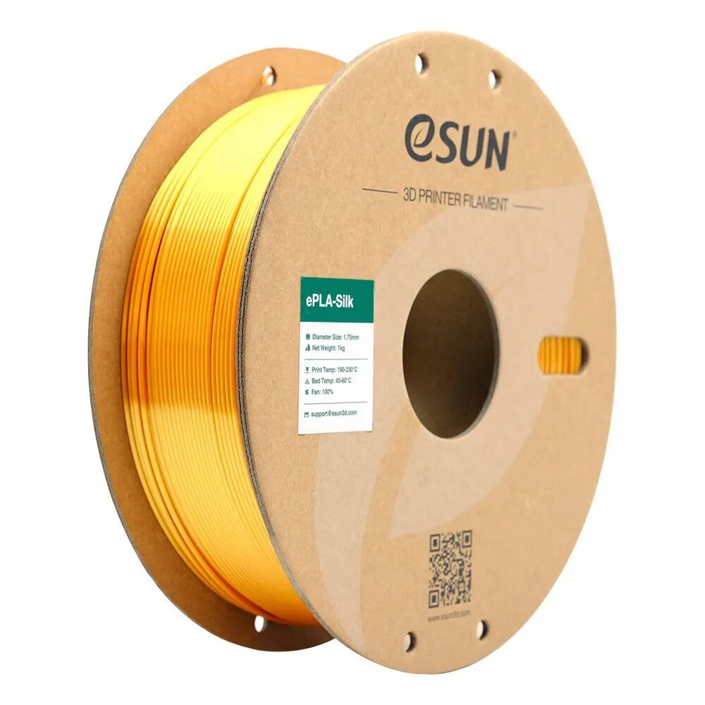 Катушка eSilk PLA-пластика ESUN 1.75 мм 1кг, золотистая