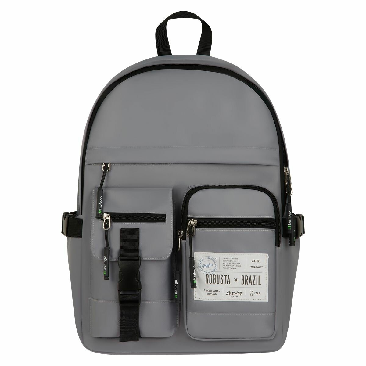 Рюкзак школьный Berlingo Tasty "Graphite robusta", 40x28x17см, 1 отделение, 8 карманов, уплотненная спинка (RU25158)