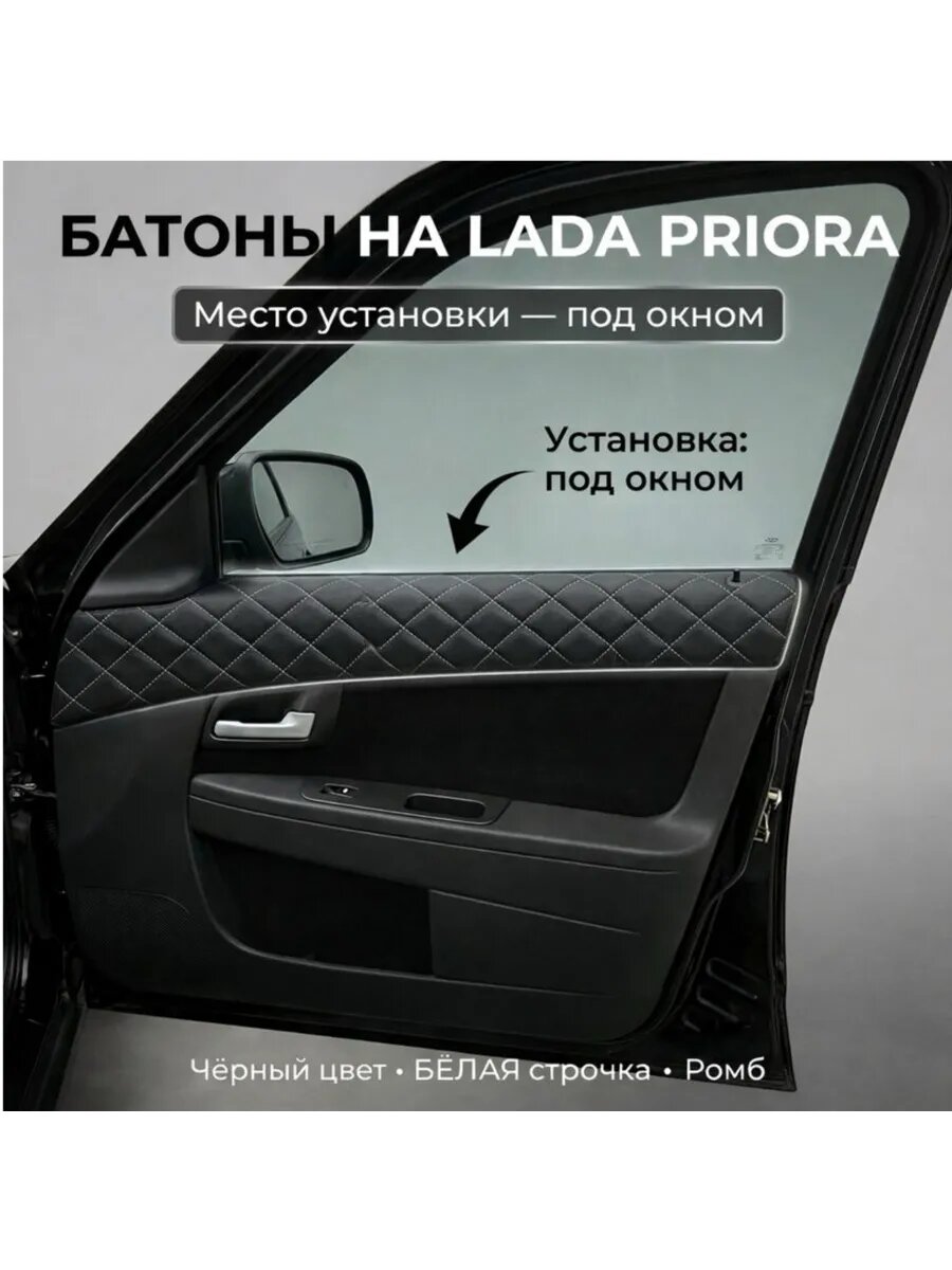 Накладки на двери Лада Приора батоны