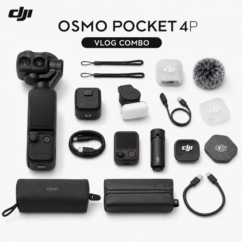 Стабилизатор-кардан DJI Osmo Pocket Vlog Combo 4P, для телефона, чёрный