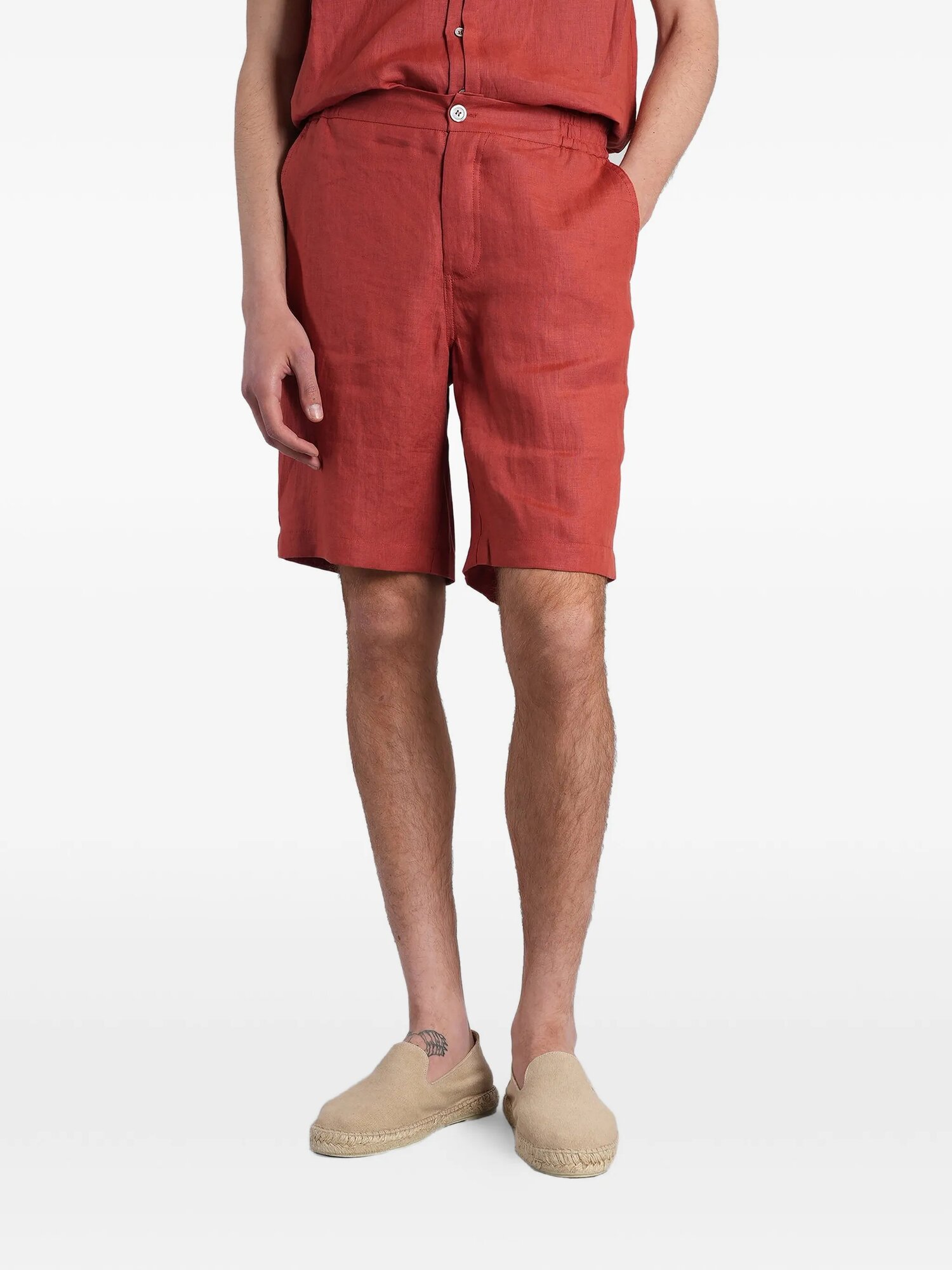 Шорты Elasticated-waist linen shorts