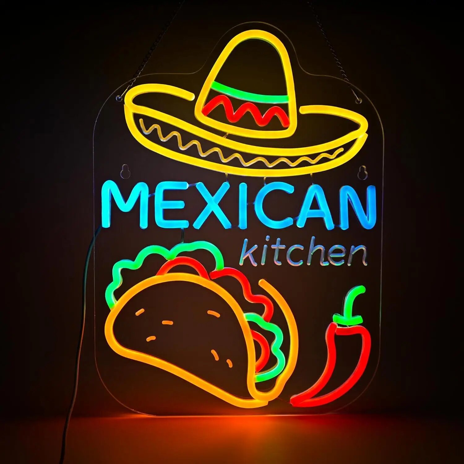 Неоновая вывеска "Taco Bar"