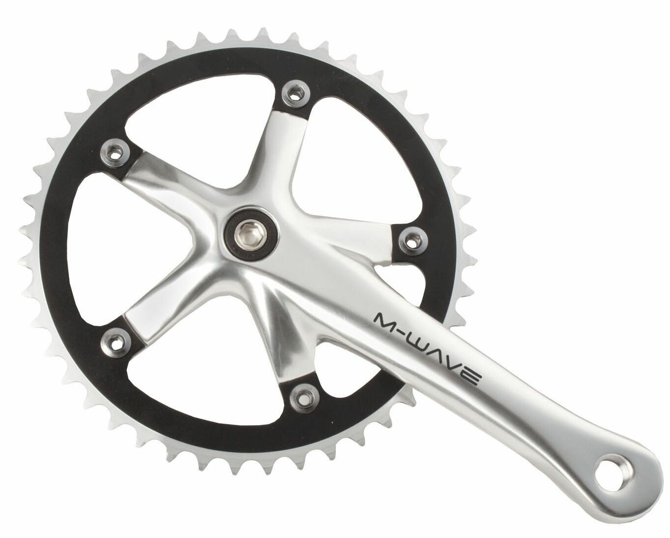 Система шатунов под квадрат M-WAVE SingleSpeed 1/2х1/8. 44Т. Шатуны 165мм