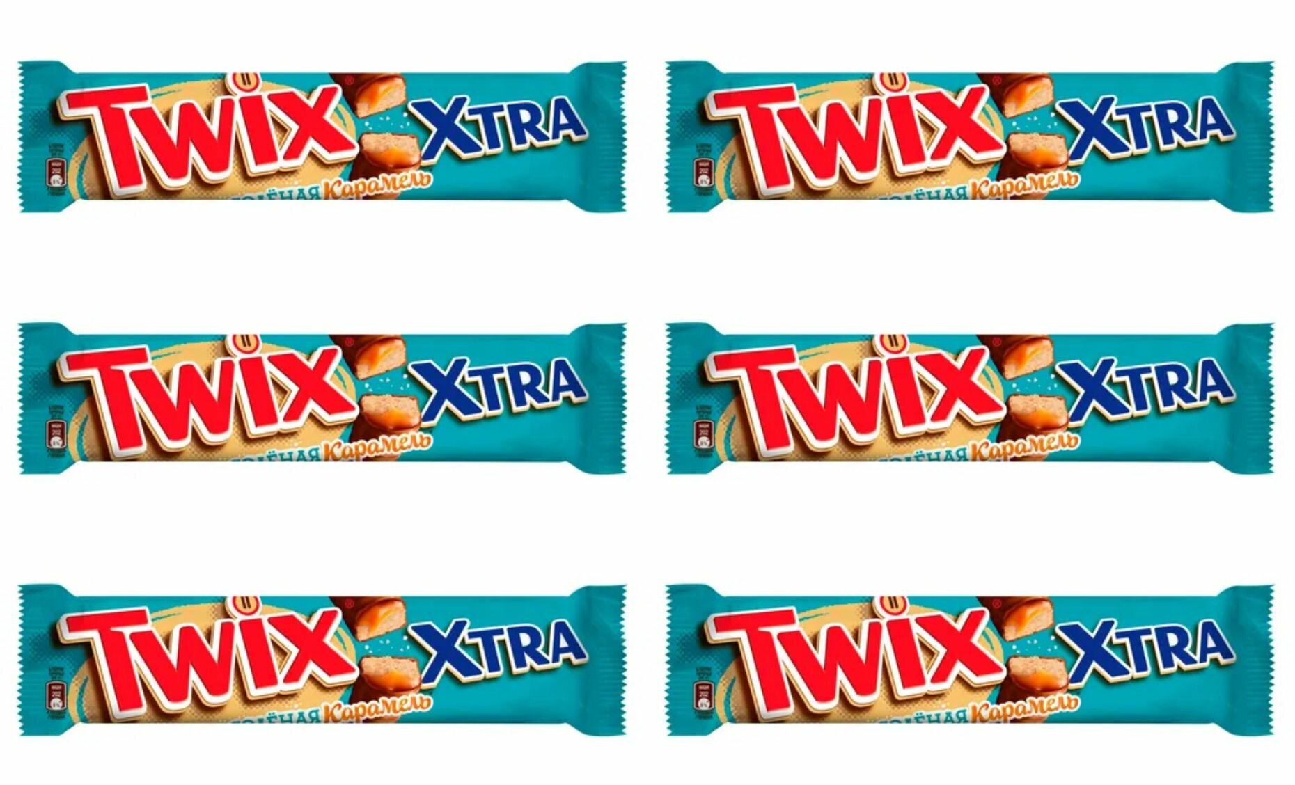 Twix Батончик шоколадный Экстра Соленая Карамель, 82 г, 6 шт