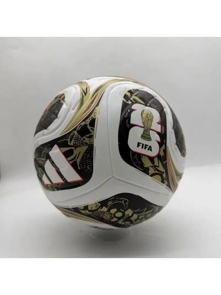FIFA Мяч футбольный, 5 размер, золотой, черный, для игры на газоне, облегченный