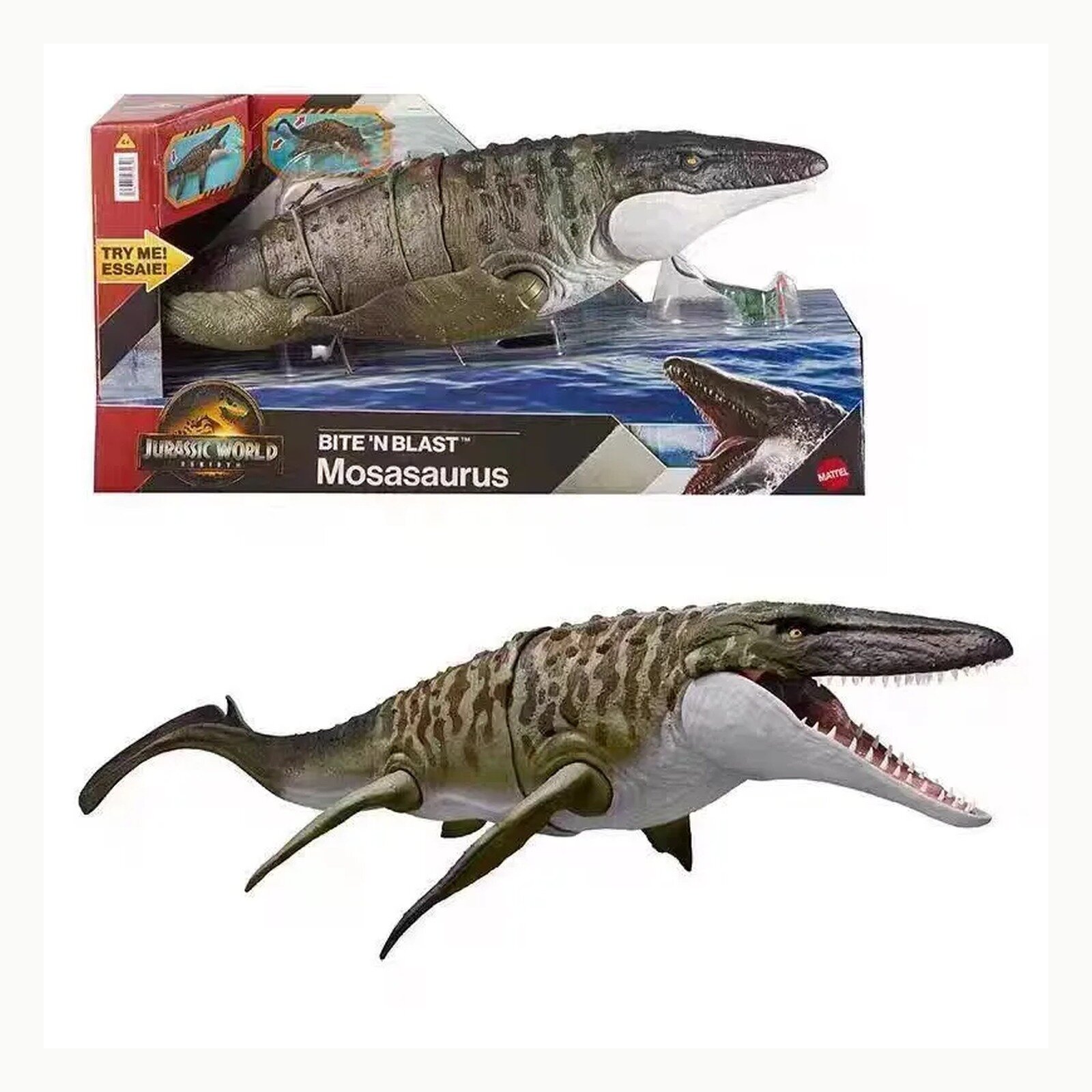 Фигурка для детей Mattel: мозазавр, точная макета (игрушечная фигурка)