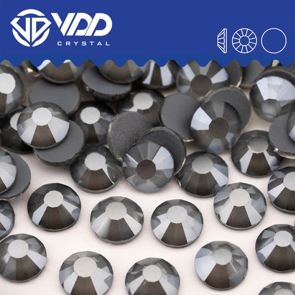 Стразы VDD SS6-SS30 для декорирования SS16 - 1440Pcs, Серый, 501 NST-Grey