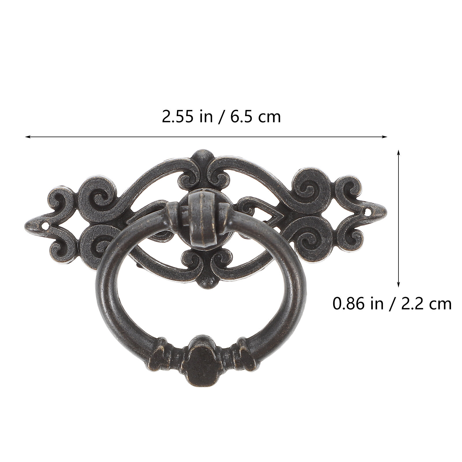 6 Шт Ретро Ручки Для Ящиков 6.5X2.2Cm Кофейного Цвета Декоративные Ручки Для Мебели