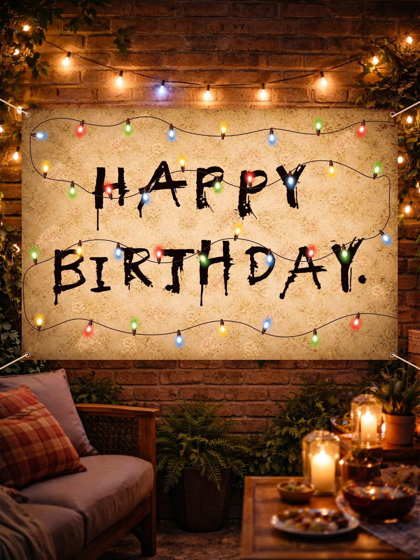 Фон Happy Birthday 150 100см Полиэстерный баннер для дня рождения