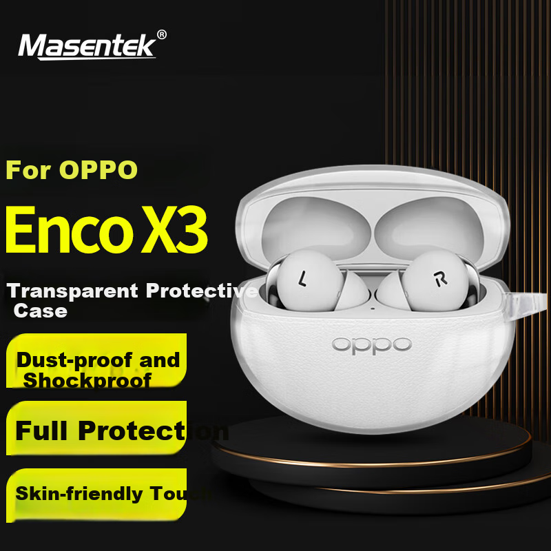 Защитный чехол Masentek для наушников OPPO Enco X3 с Bluetooth зарядным кейсом подходит для Free3/Air4/R4/pro/New Sound