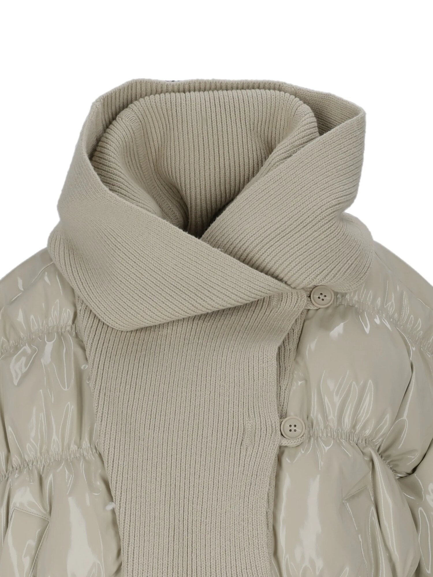 Куртка DIESEL Ribbed-knit quilted jacket, размер S — фото 1